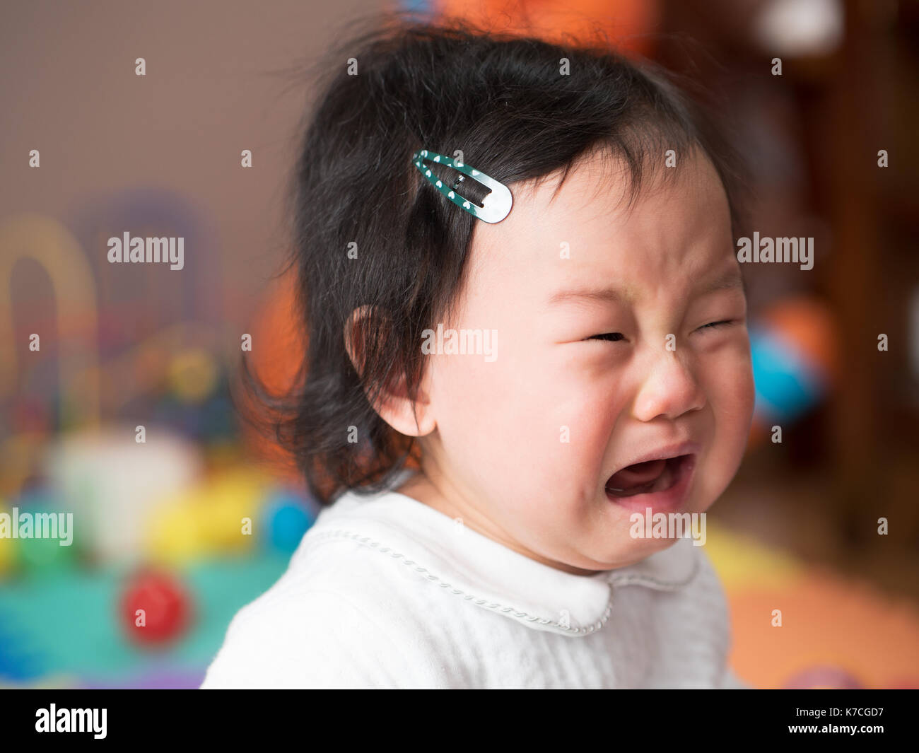 crying baby girl Stock Photo - Alamy