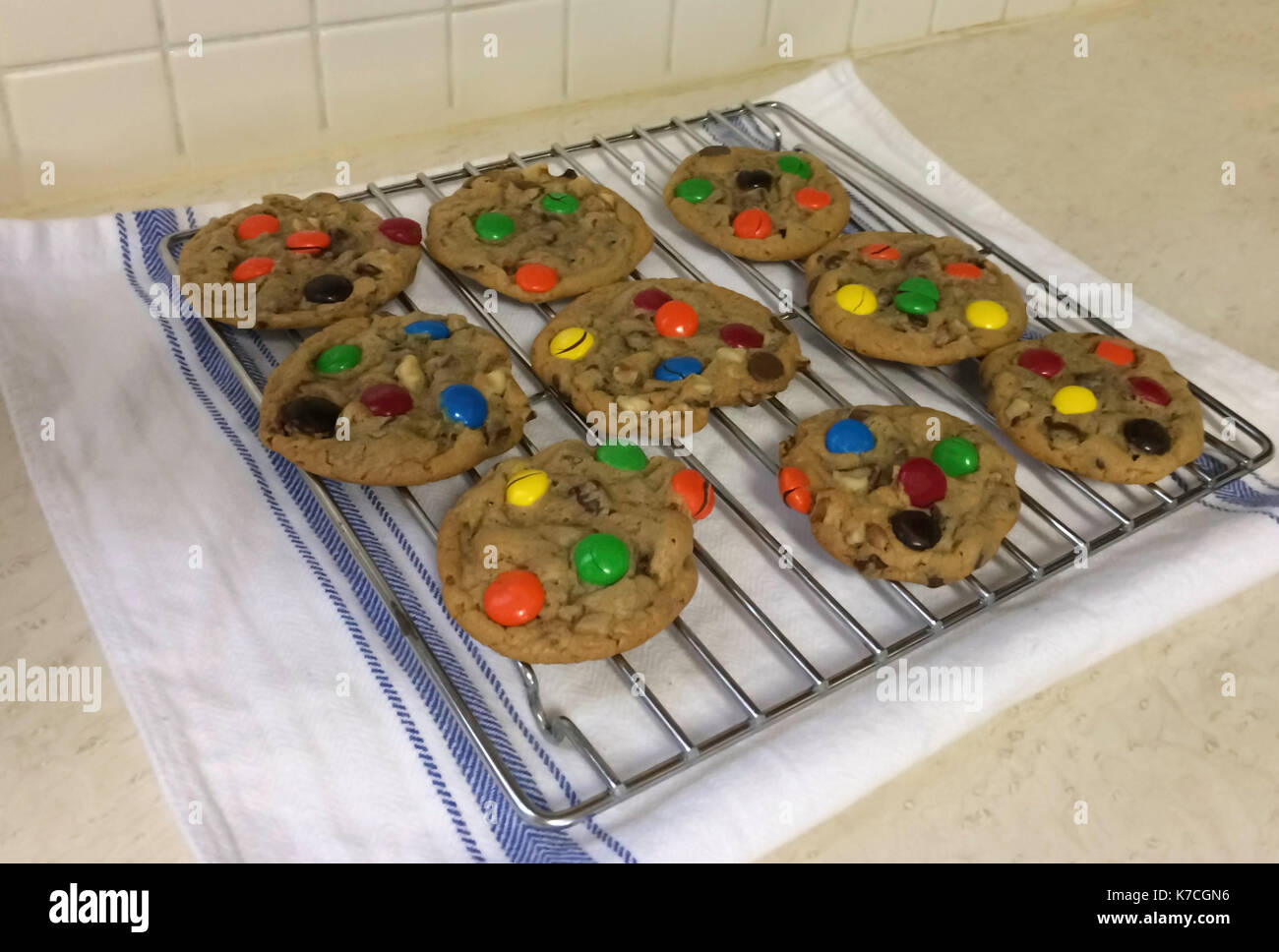 Cookies Cooling on Counter Stock Photo - Alamy