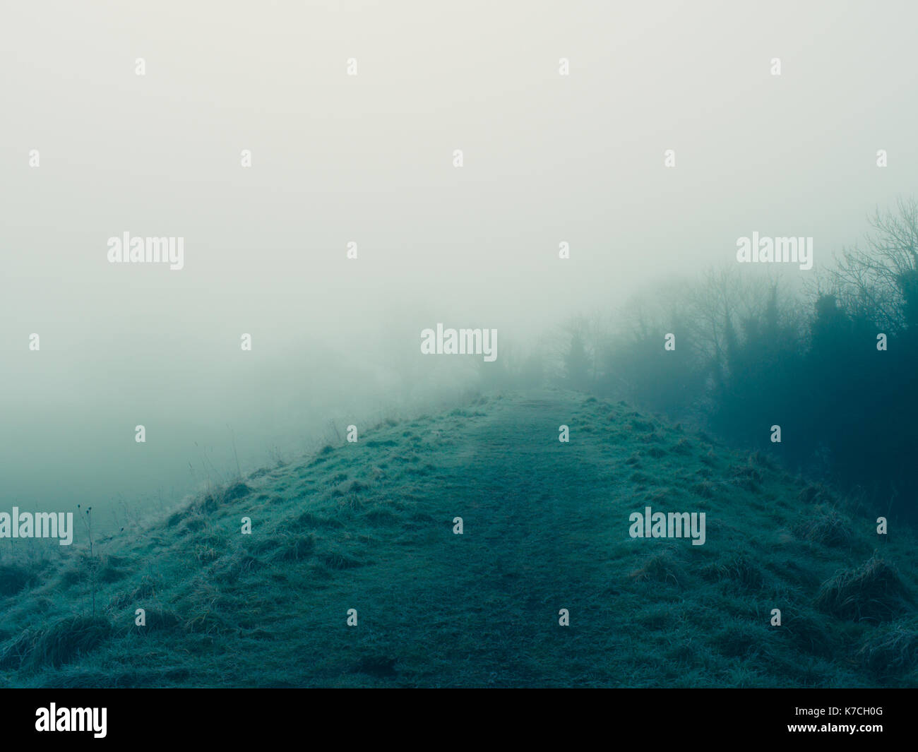 foggy countryside in Northern Ireland Stock Photo - Alamy