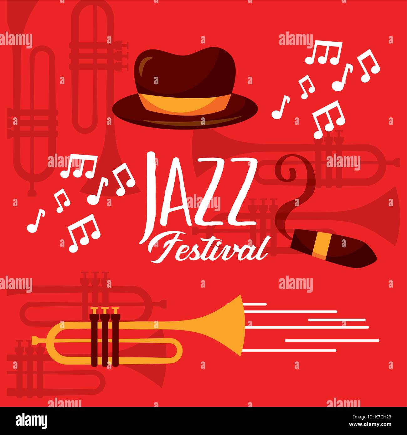jazz festival poster music event invitation Stock Vector Image & Art ...