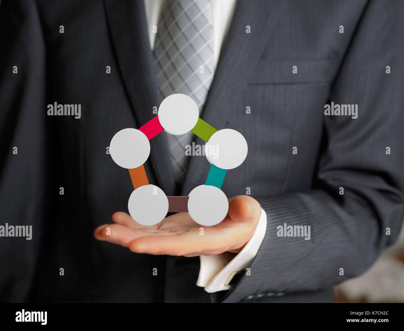 Business man hand hold process sign Stock Photo - Alamy