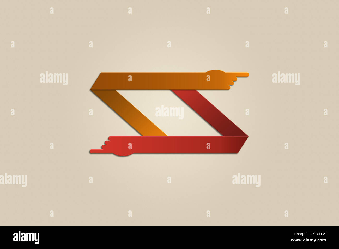 infographic hands for options and steps Stock Photo - Alamy