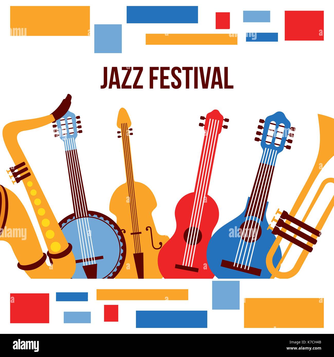 jazz festival poster music event invitation Stock Vector Image & Art ...