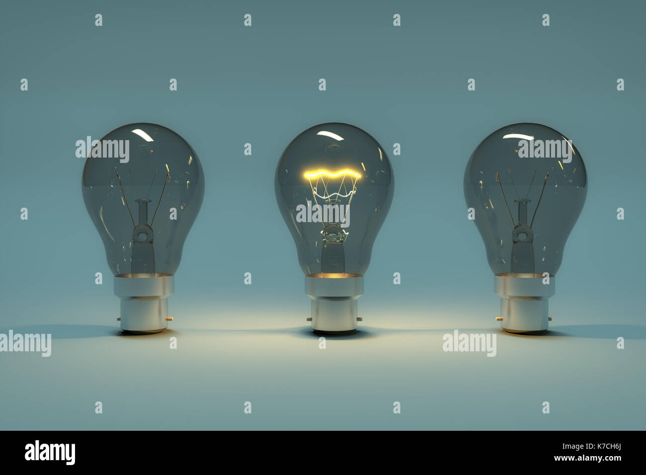 3d rendering lighting bulb for ideas concept Stock Photo - Alamy