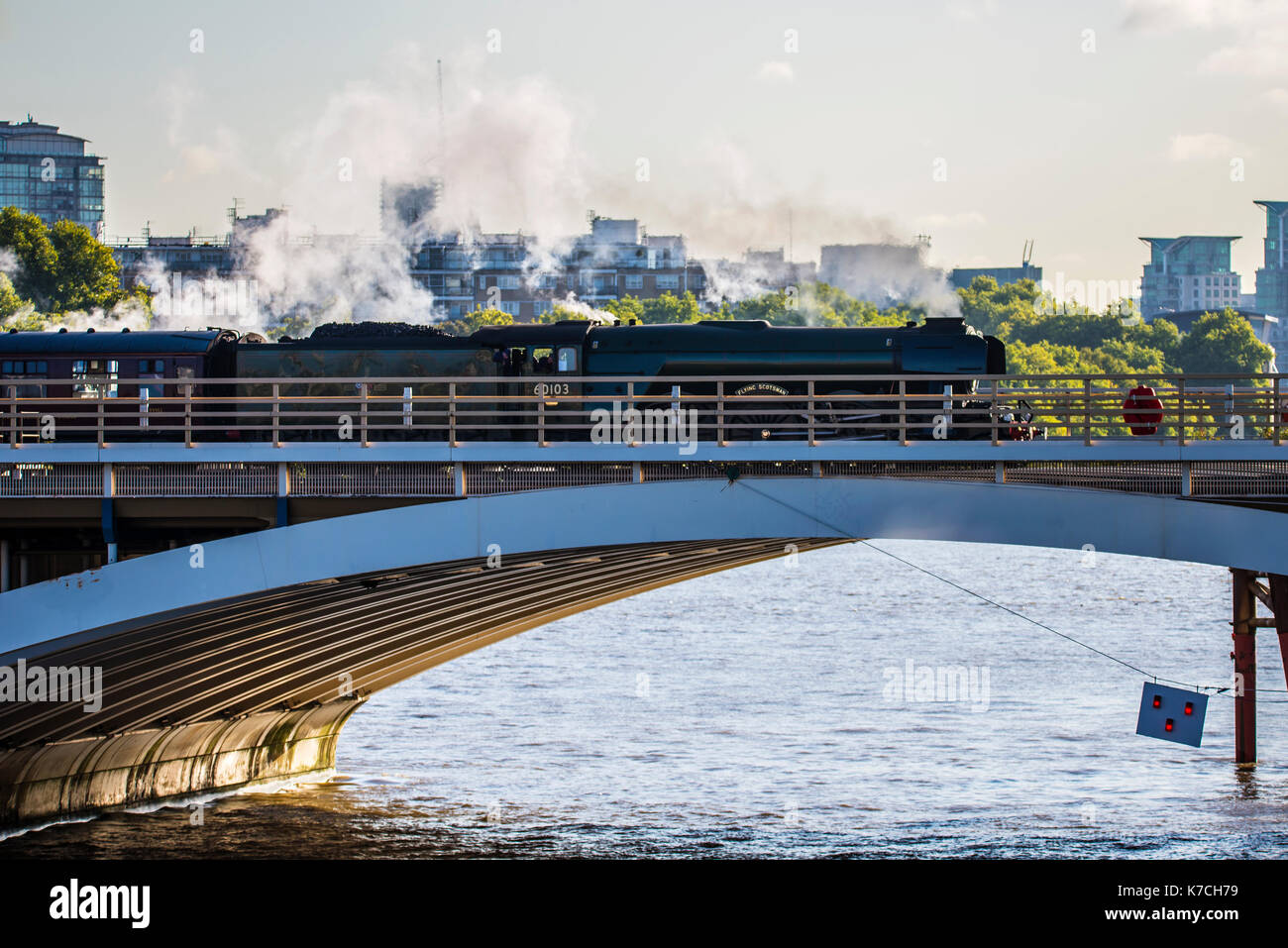 LNER A3 Class steam locomotive ‘Flying Scotsman’ crosses Grosvenor ...