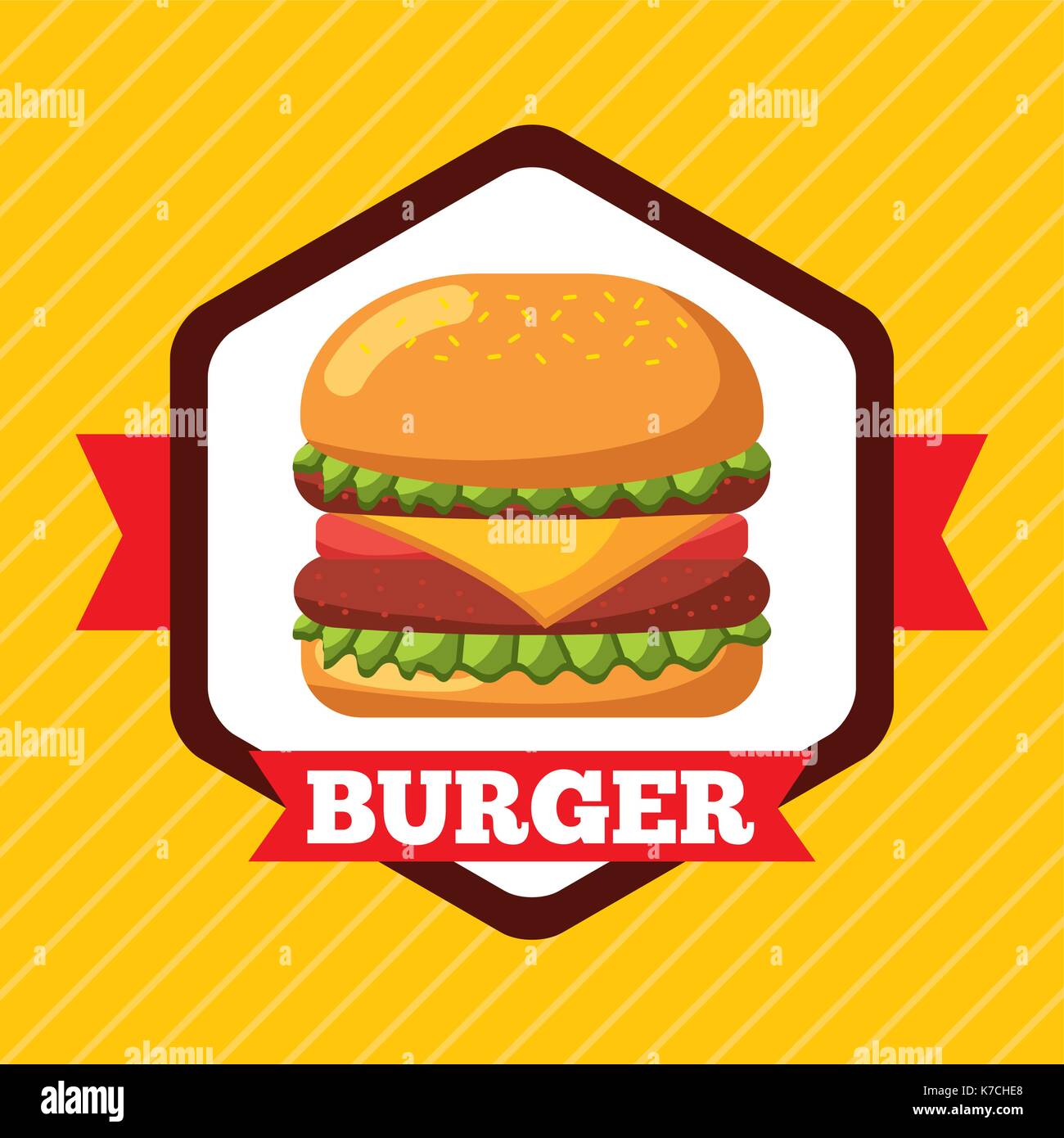 burger icon fast food restaurant menu Stock Vector Image & Art - Alamy
