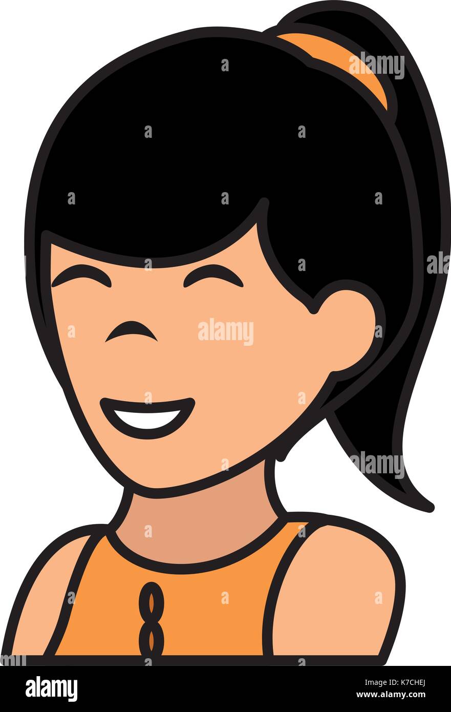 beautiful woman avatar character vector illustration design Stock ...