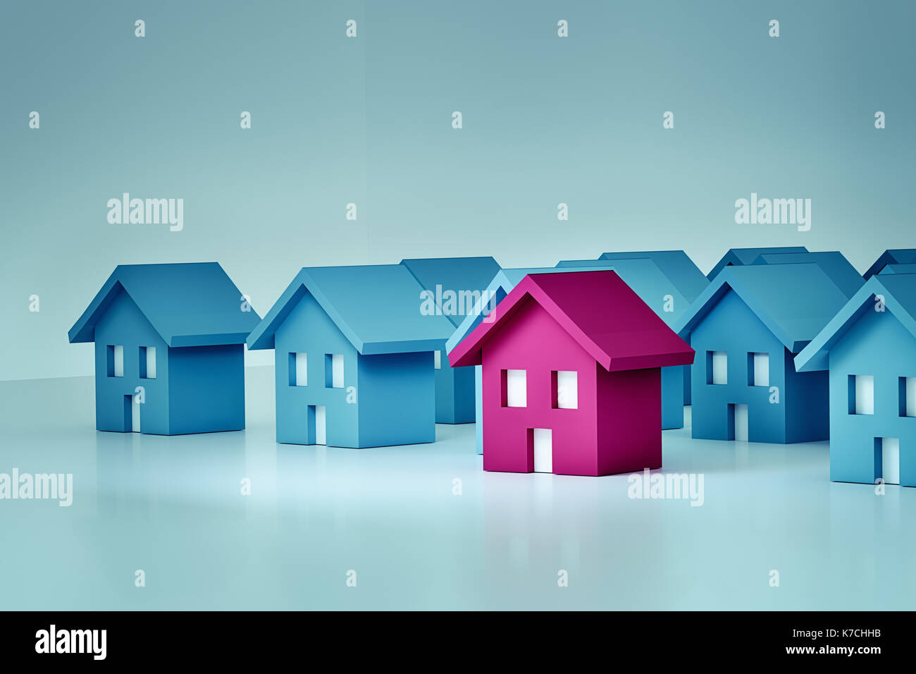 3d rendering of small houses Stock Photo - Alamy