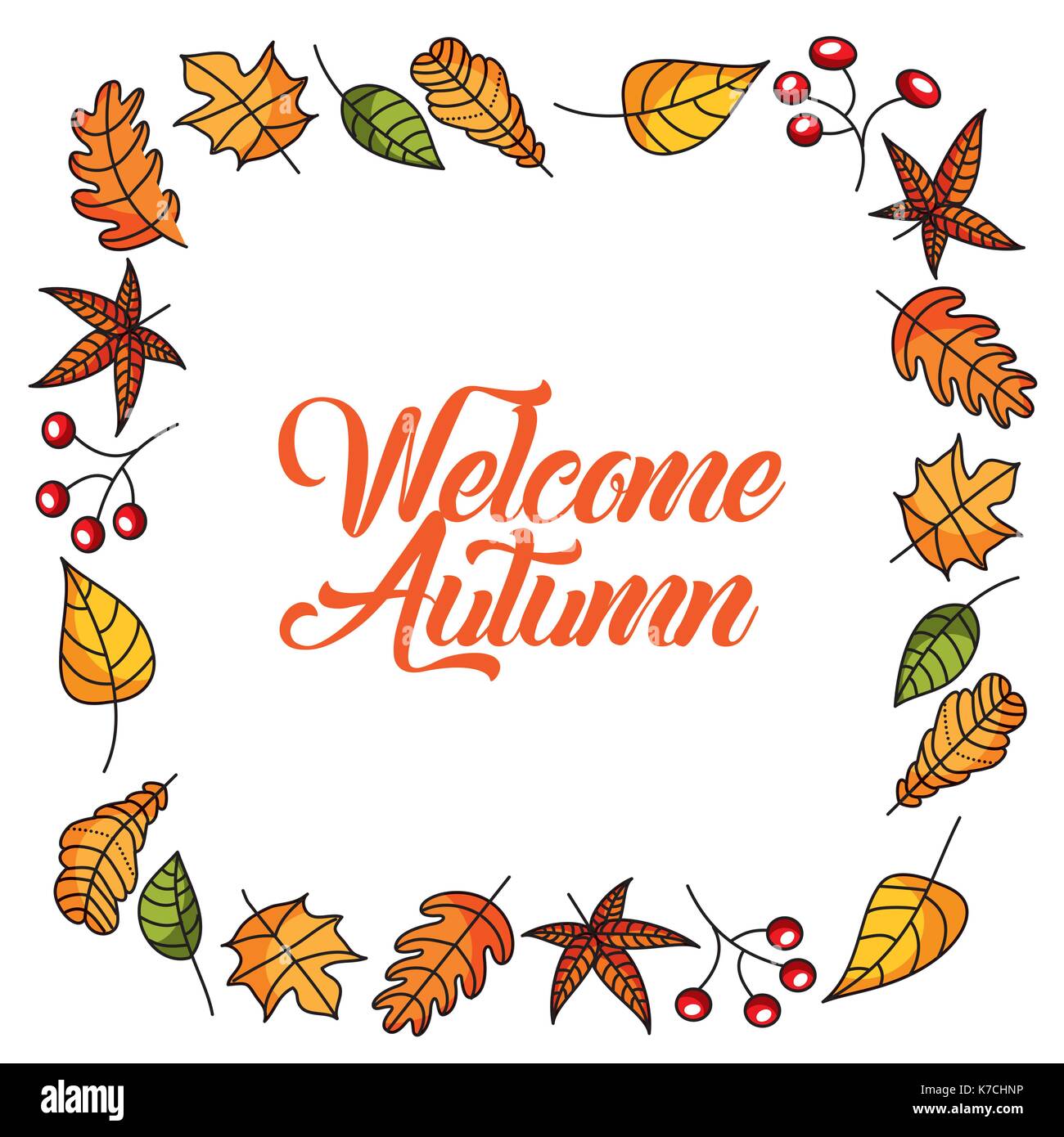 welcome autumn banner nature invitation poster Stock Vector Image & Art ...