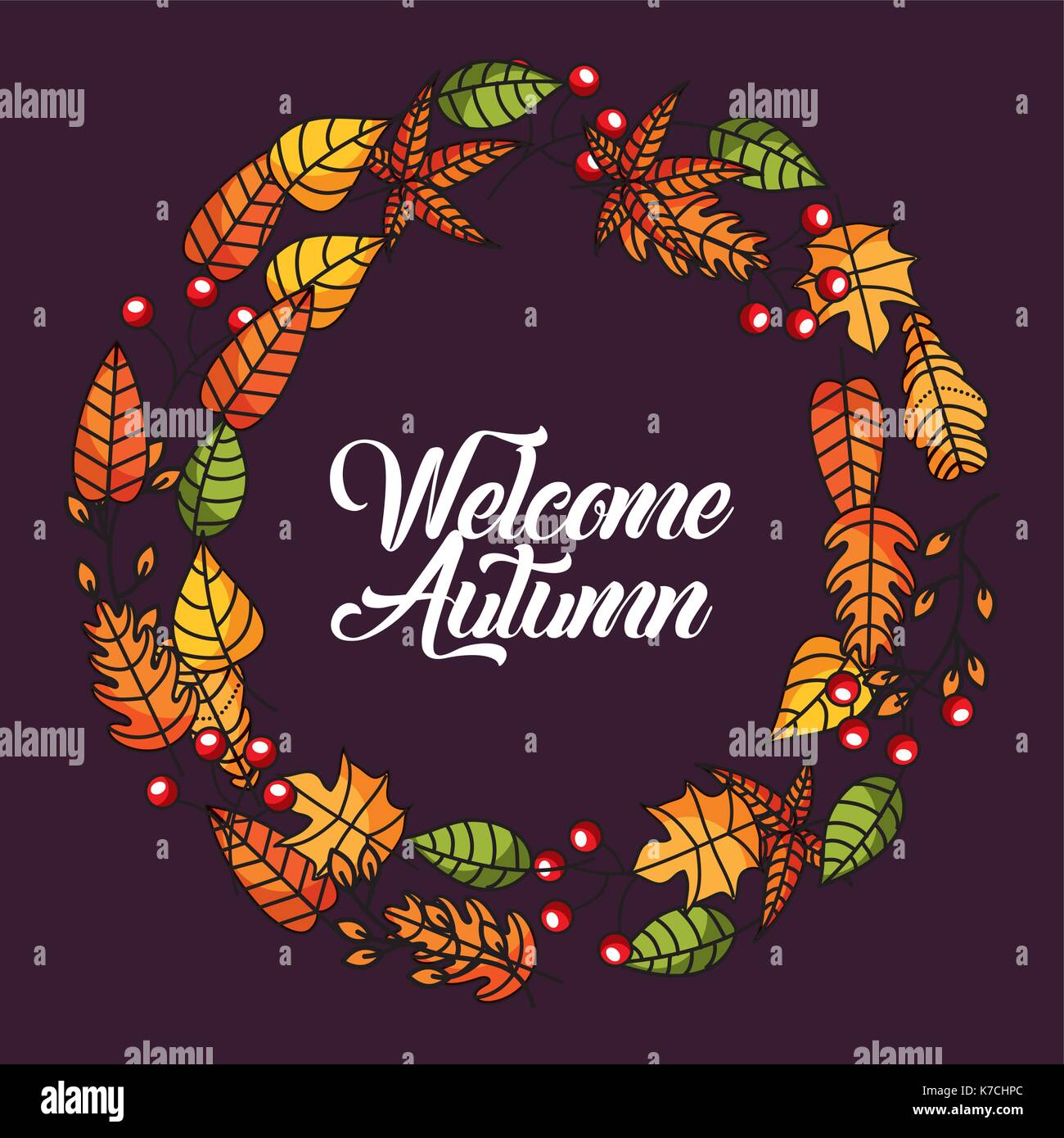 welcome autumn banner nature invitation poster Stock Vector Image & Art ...