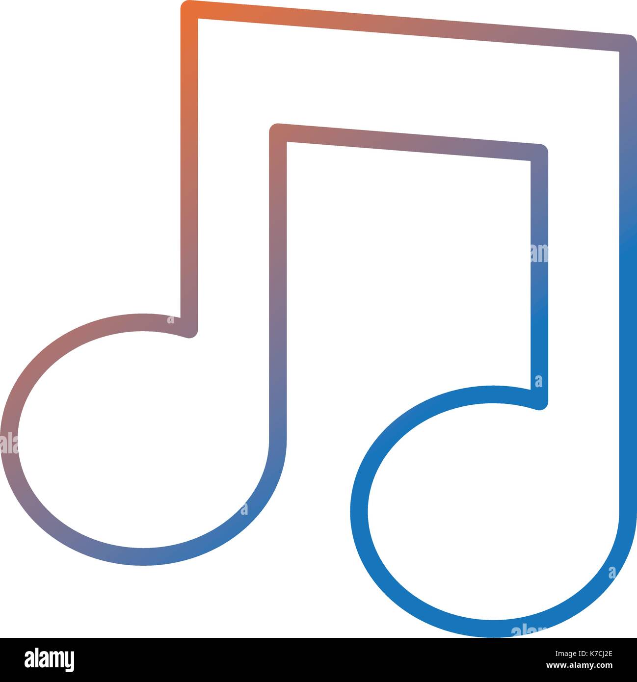 music note isolated icon Stock Vector Image & Art - Alamy