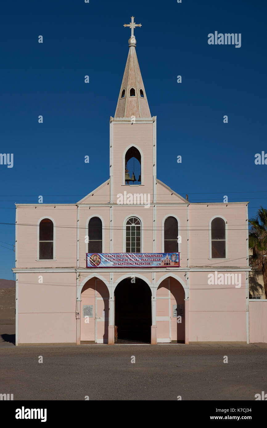 Historic church (Iglesia Santisimo Rendentor) in the town of Huara in ...