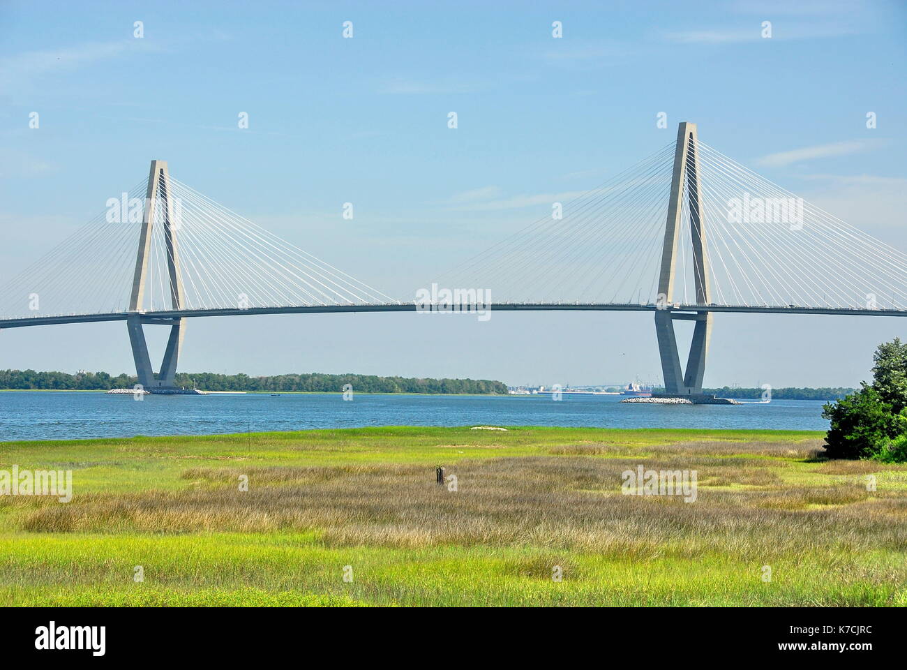 The Arthur Ravenel Jr. Bridge is a cable-stayed bridge over the Cooper ...