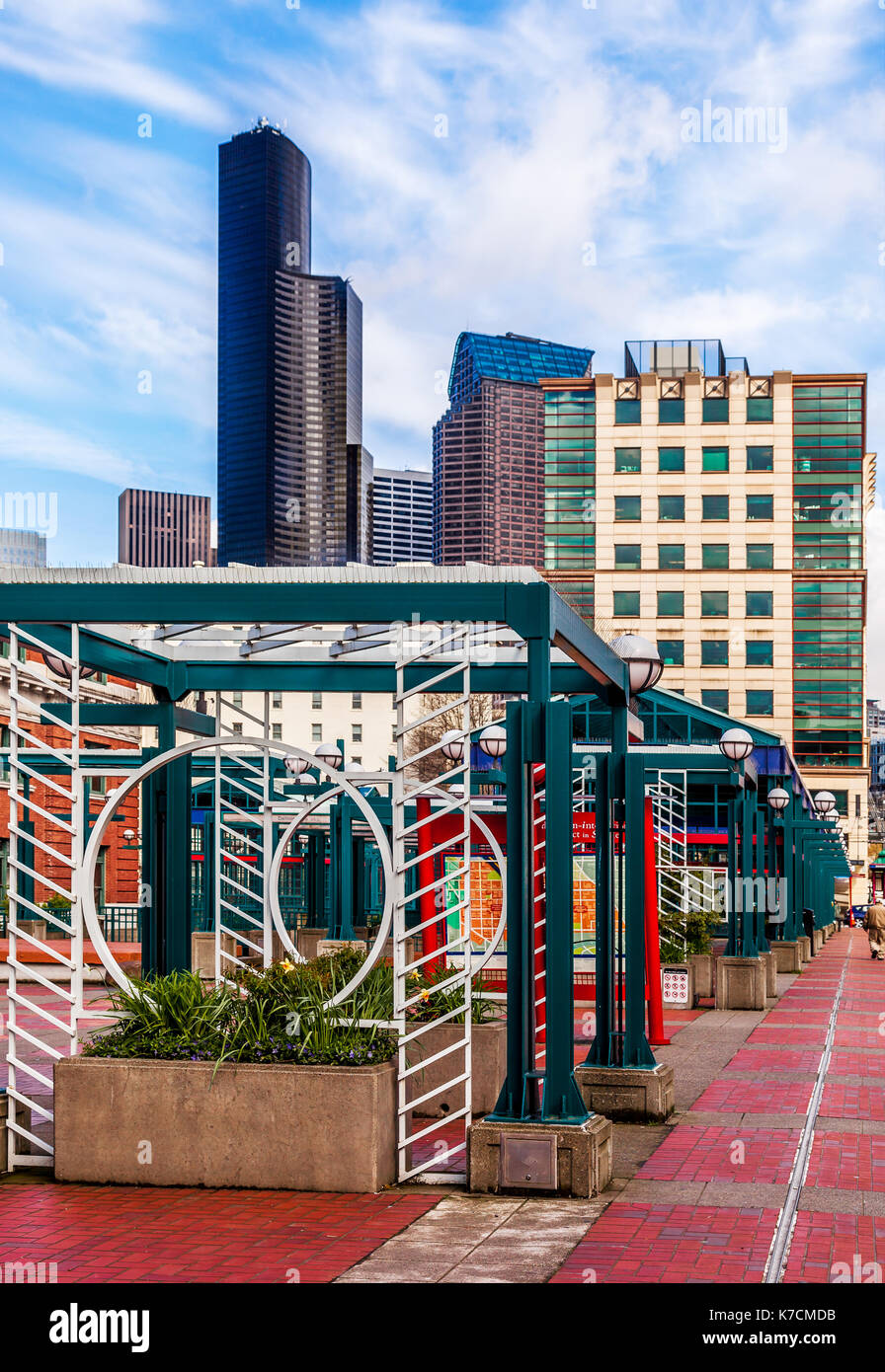 Seattle public transit station in Chinatown International district ...