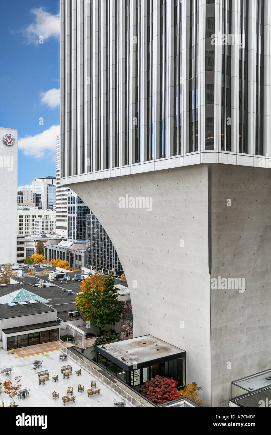 SEATTLE-OCT 27: The distinctive tapered pedestal of the Ranier Tower in ...