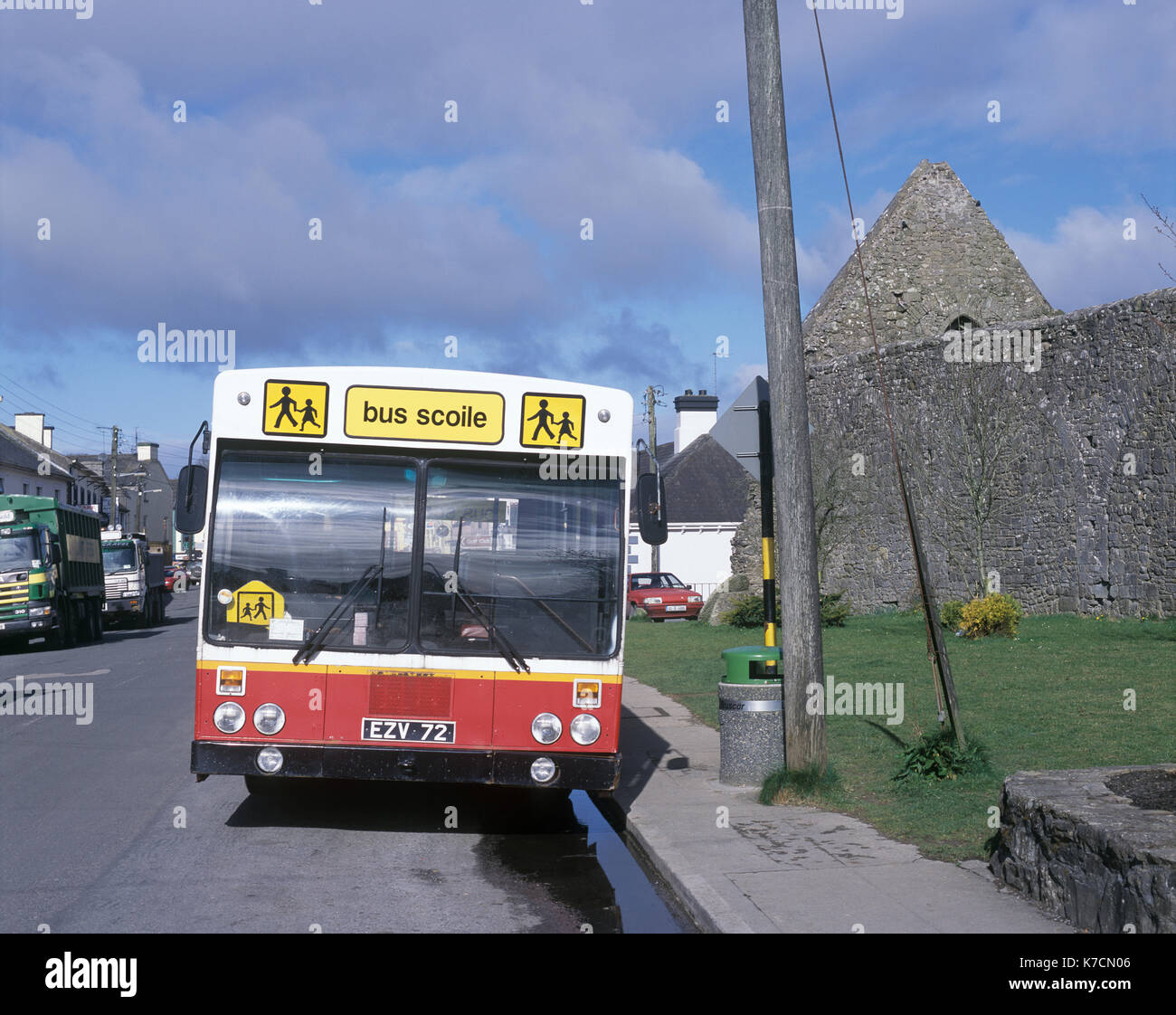 Irish school bus Stock Photo - Alamy