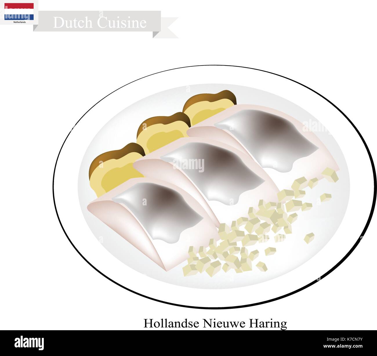 Dutch Cuisine, Hollandse Nieuwe Haring or Traditional Raw and Lightly ...