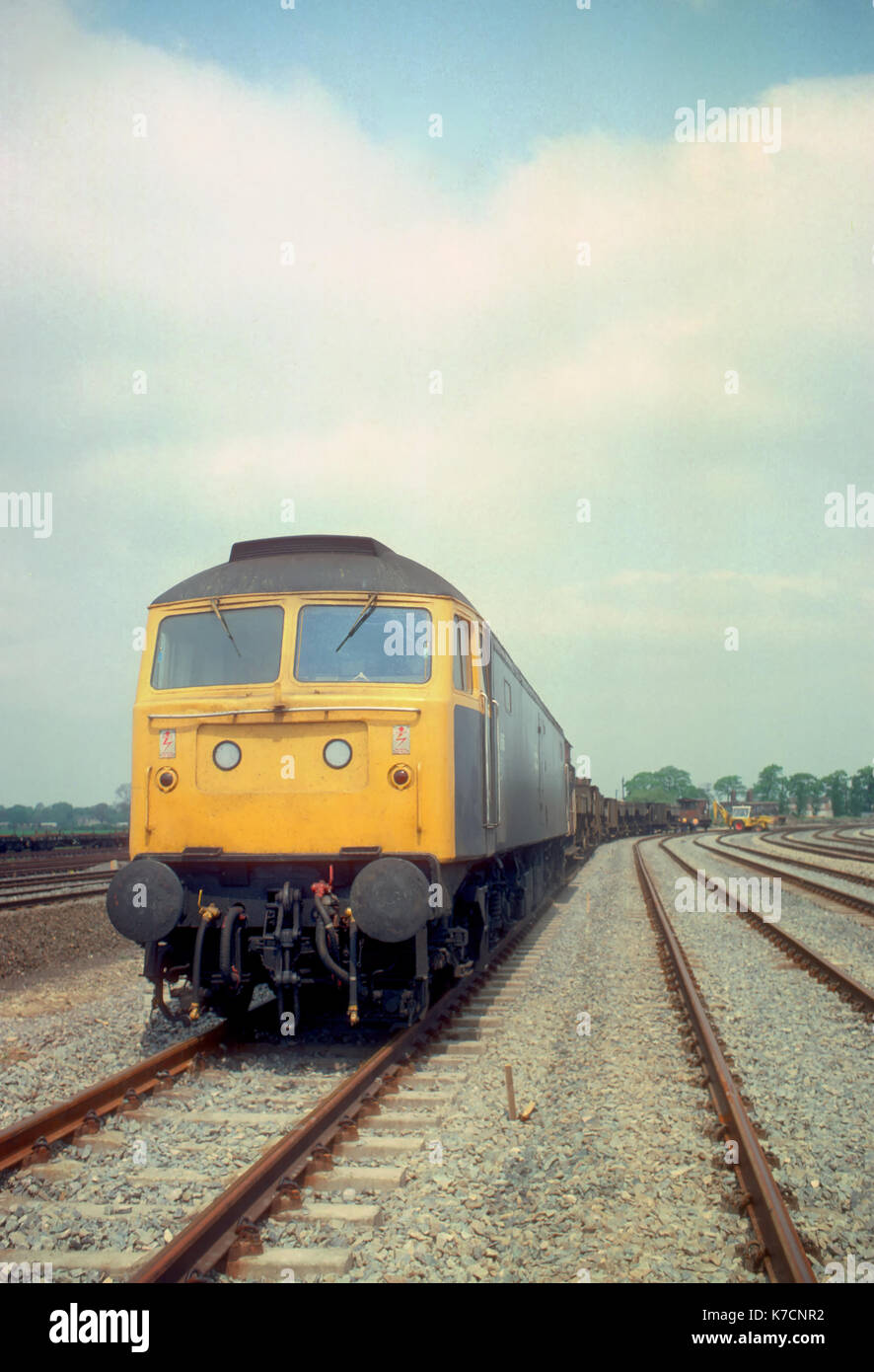 Class 47 locomotive on an engineers train at South Milford in 1980 ...