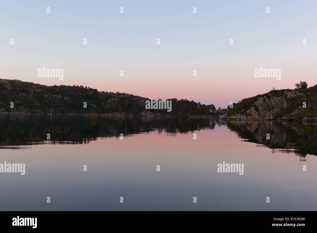 Reflections on the sea in the fjord of Bergen in Norway - 1 Stock Photo ...