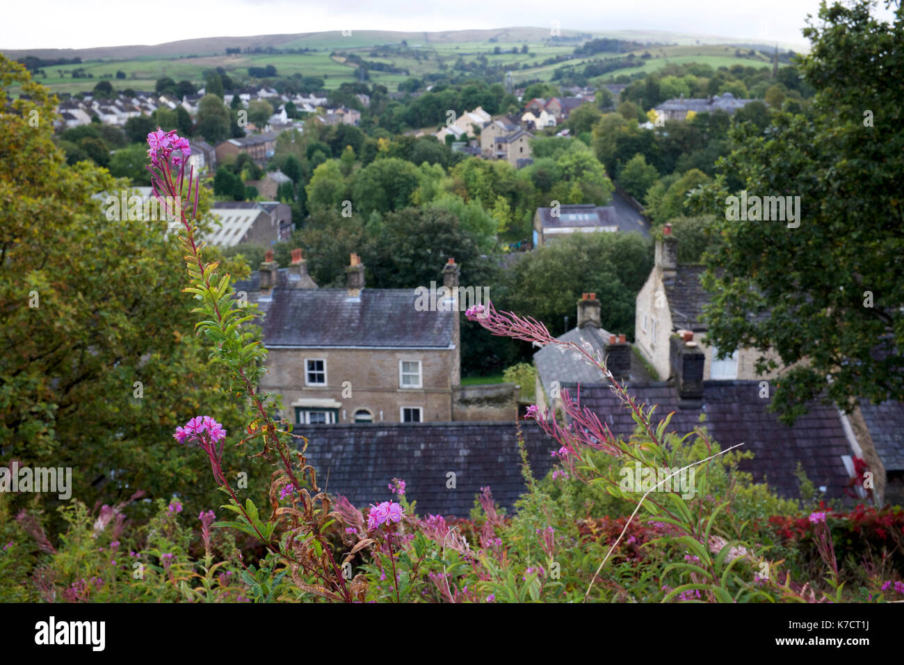 A view over part of New Mills, Derbyshire Stock Photo - Alamy