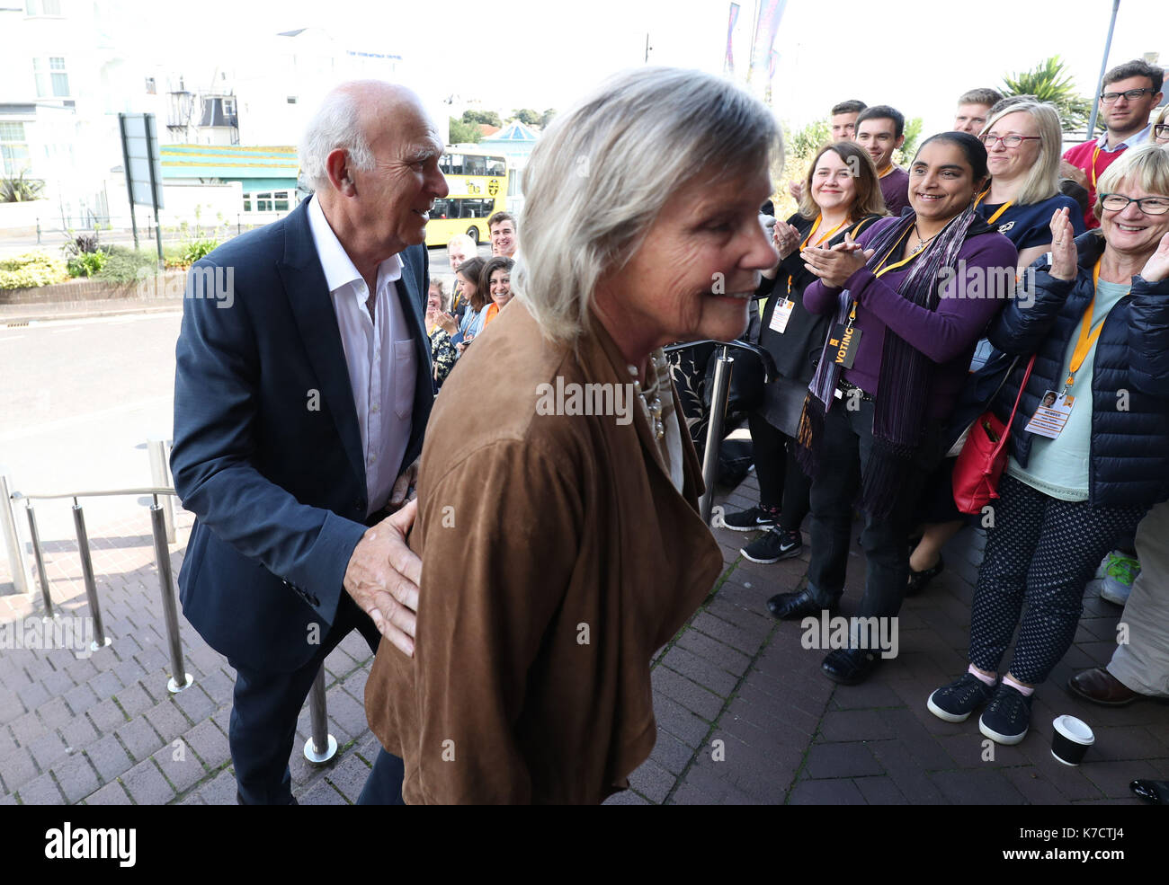 Liberal Democrat leader Sir Vince Cable and his wife Rachel Smith ...