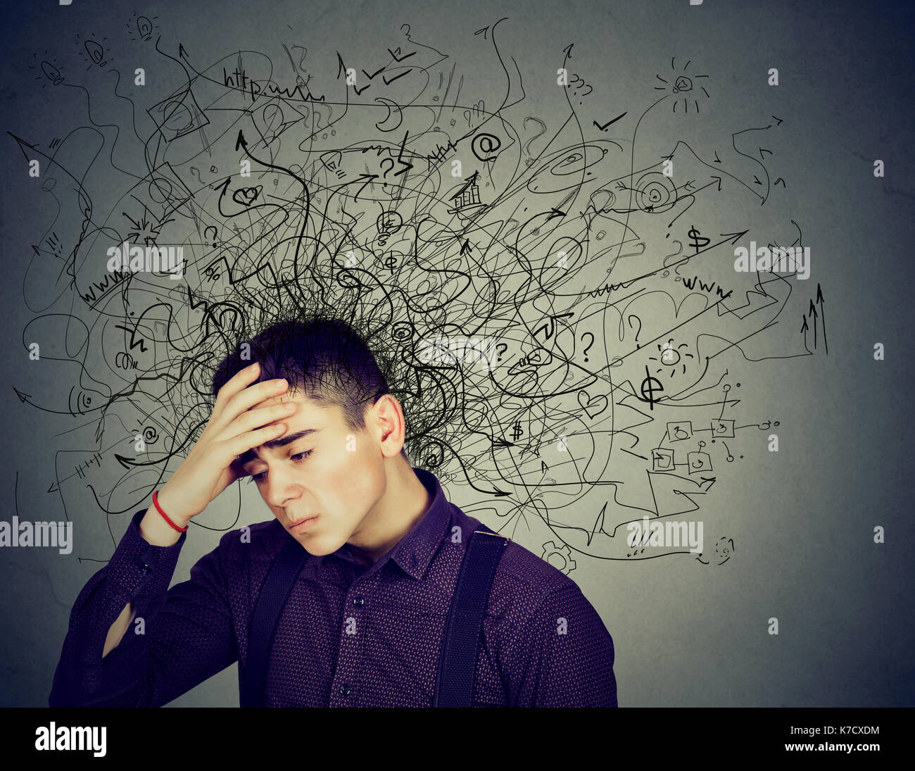 Arrow in man head hi-res stock photography and images - Alamy