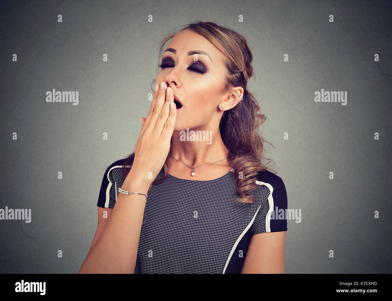Yawning woman hi-res stock photography and images - Alamy