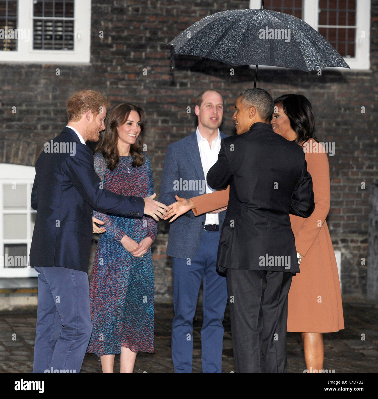 Barack obama prince william and kate middleton hi-res stock photography ...