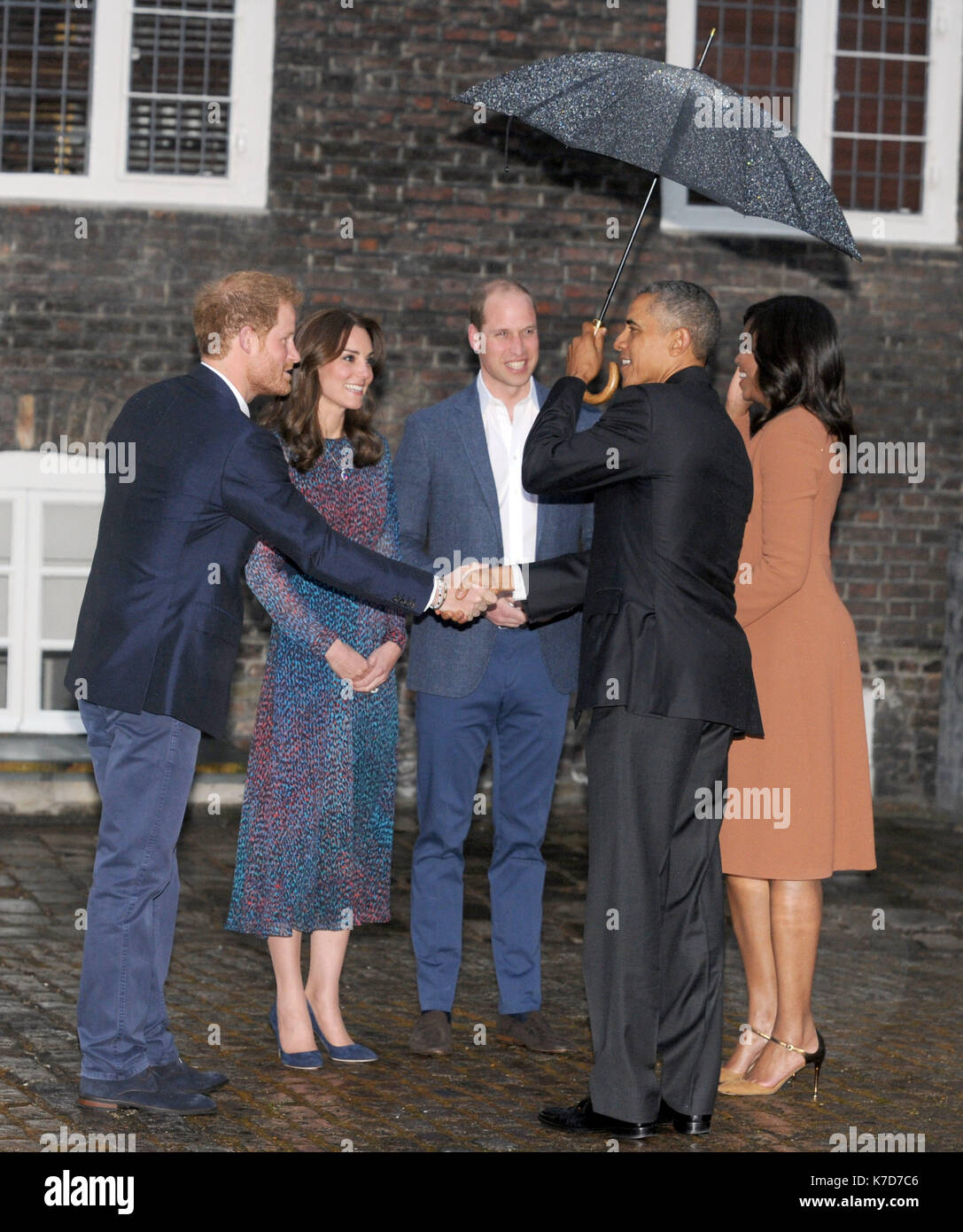 Barack obama prince william and kate middleton hi-res stock photography ...