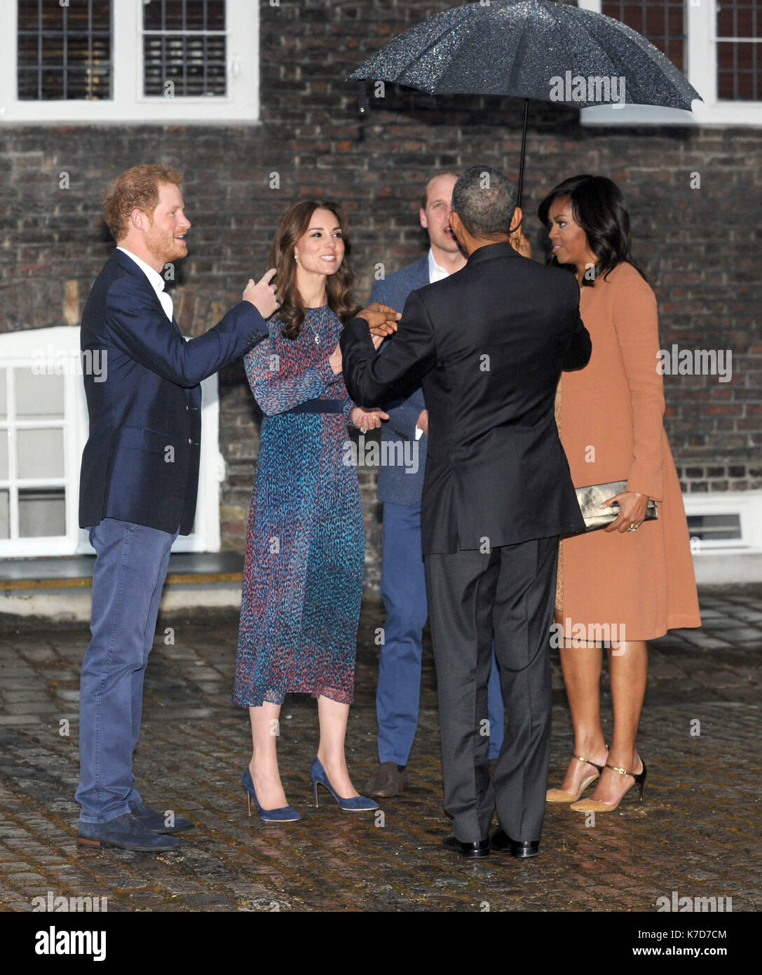Barack obama prince william and kate middleton hi-res stock photography ...