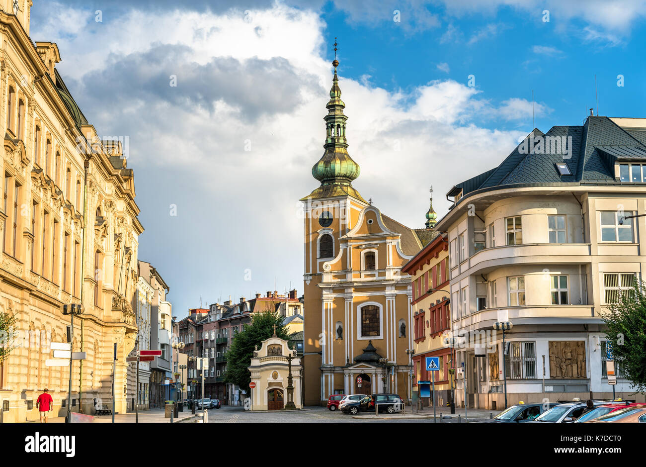 Buildings in the old town of Prerov, Czech Republic Stock Photo - Alamy