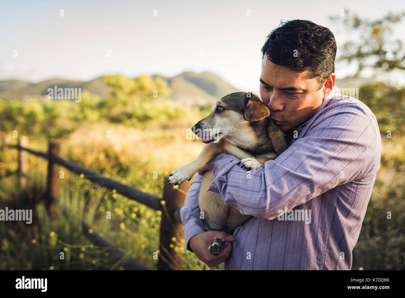 Dog kissing owner hi-res stock photography and images - Alamy
