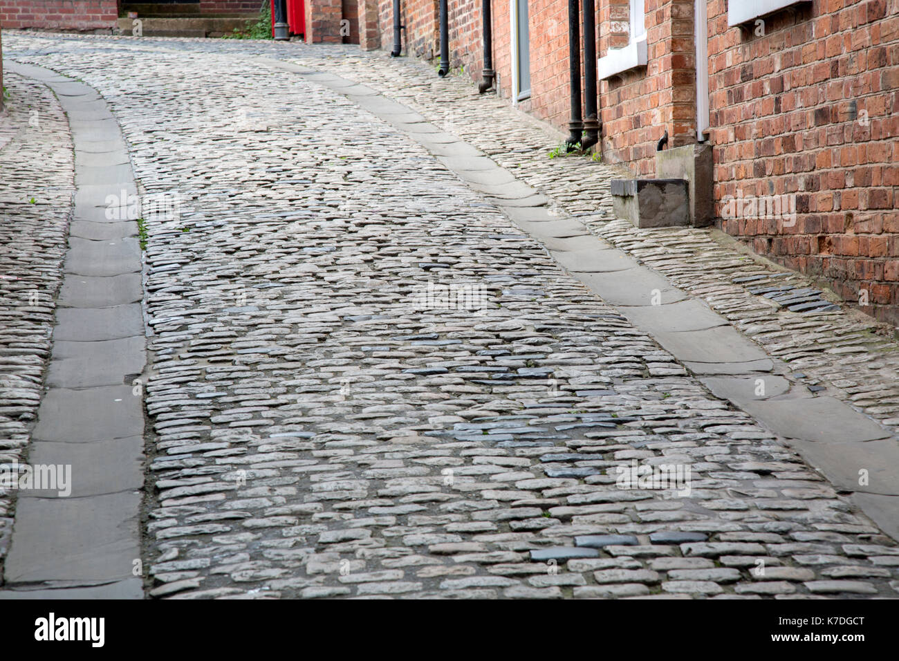 Cobblestone Street; Shrewsbury; England; UK Stock Photo - Alamy