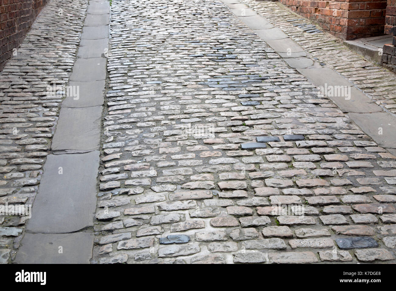 Cobblestone Street; Shrewsbury; England; UK Stock Photo - Alamy