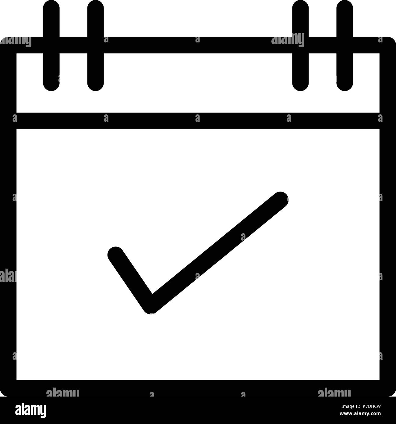 Calendar check icon Black and White Stock Photos & Images - Alamy