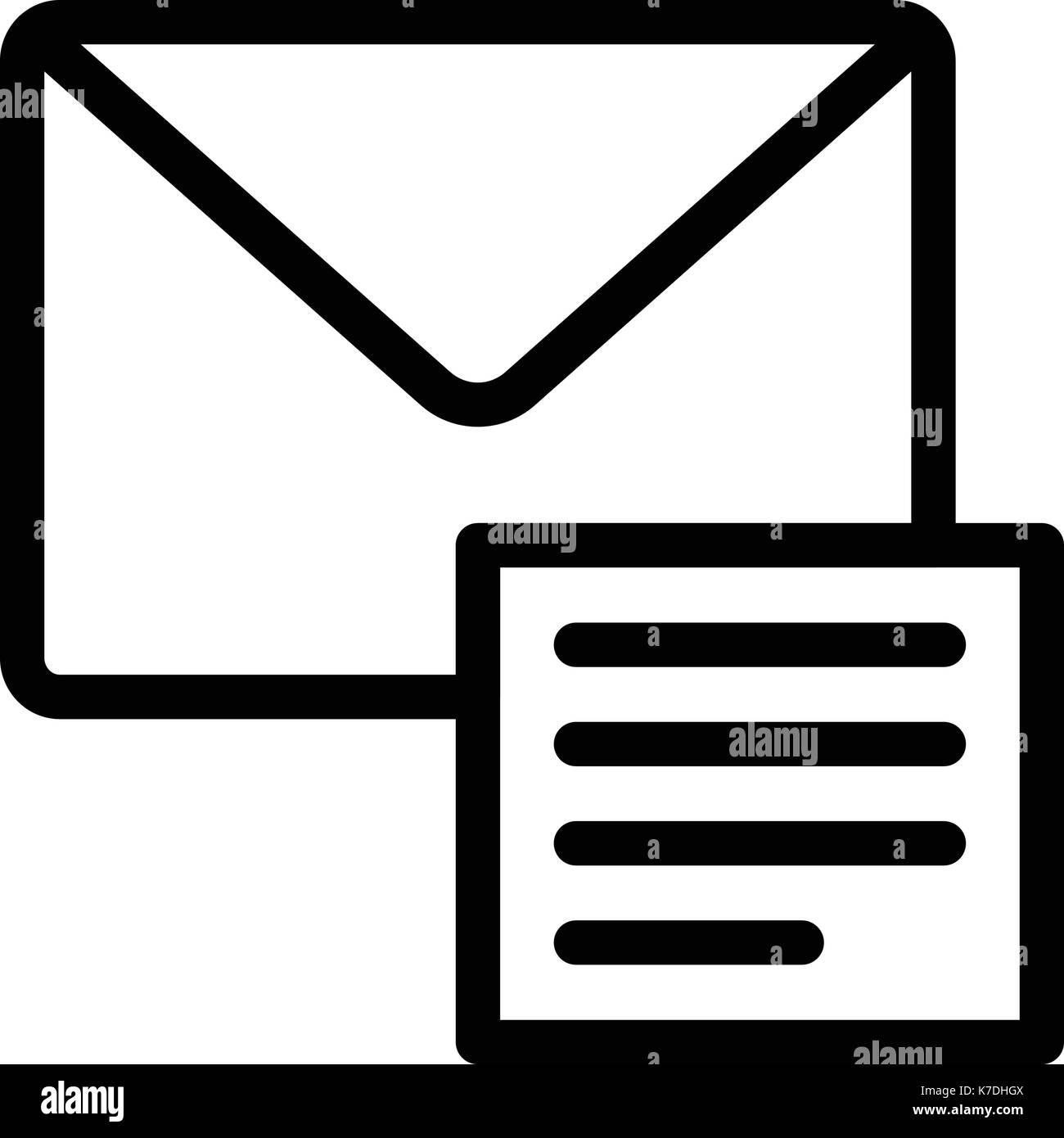 Open email Stock Vector Images - Alamy