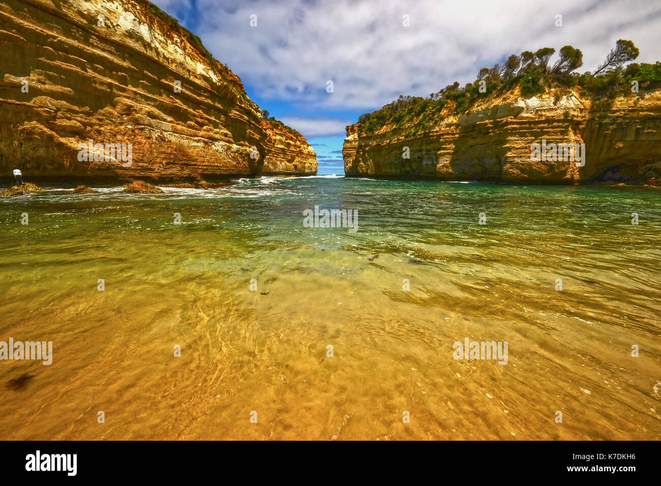 All shades of blue of the Pacific ocean. The Australian coast Stock ...