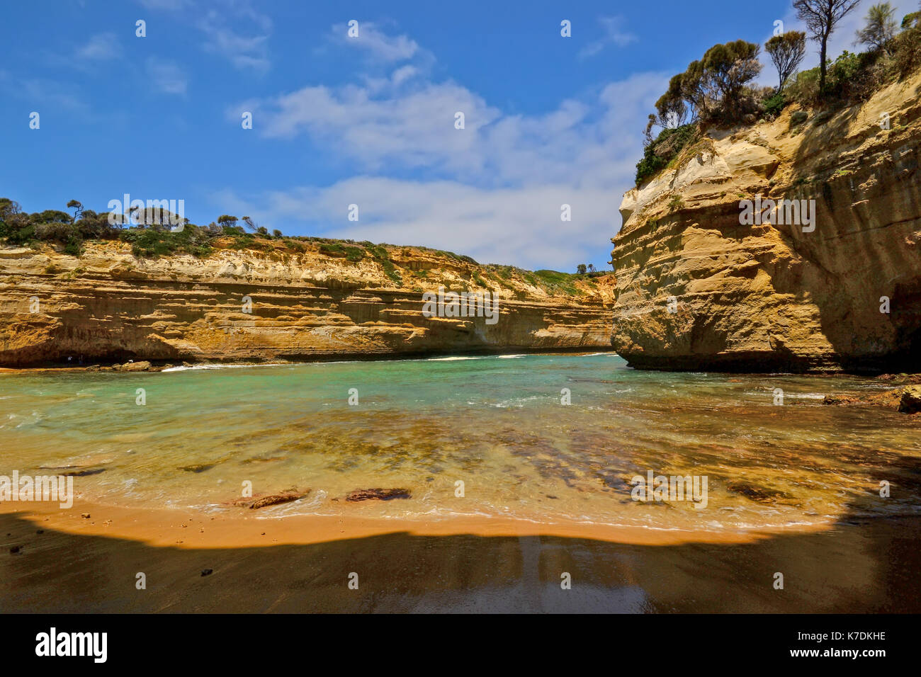 All shades of blue of the Pacific ocean. The Australian coast Stock ...
