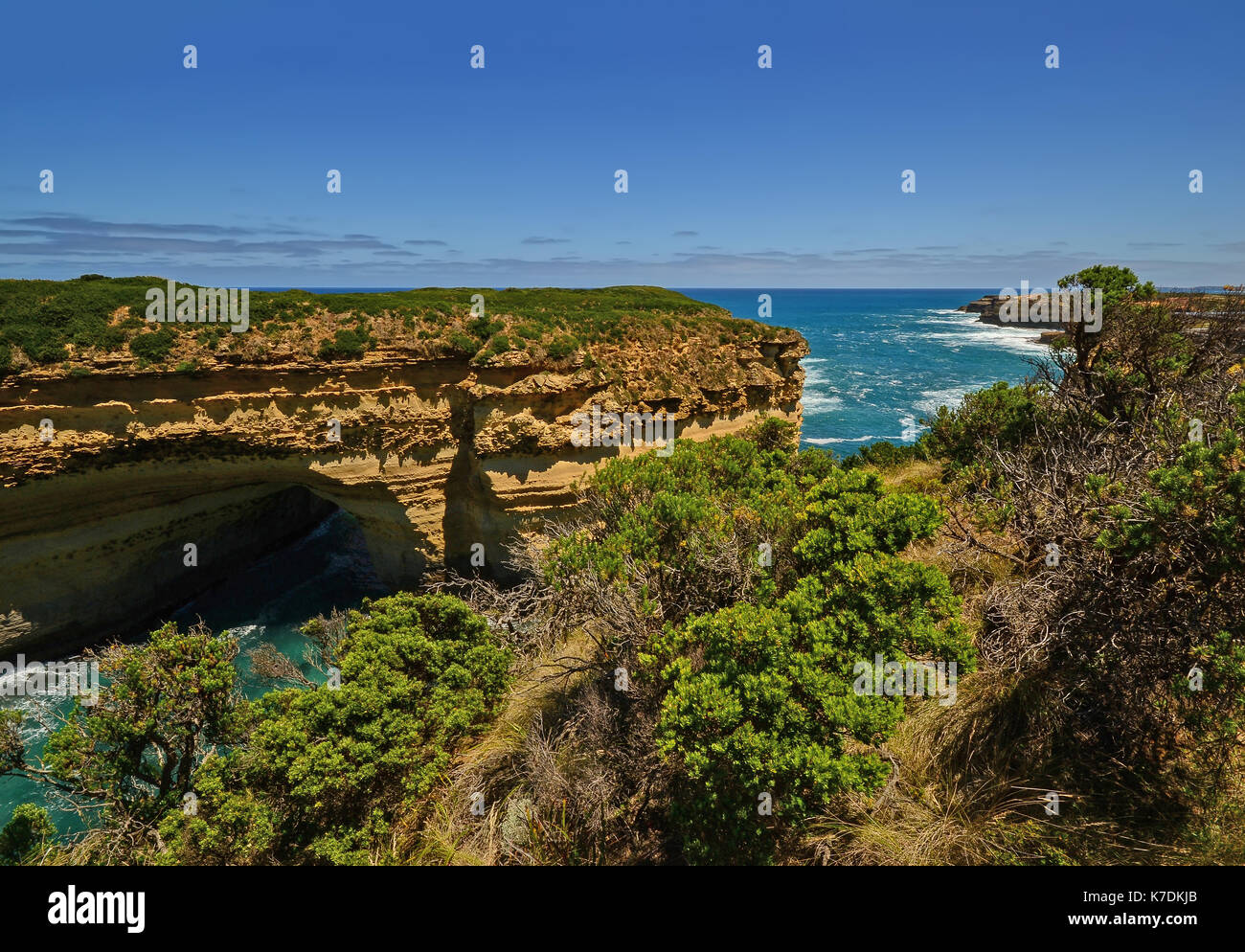 All shades of blue of the Pacific ocean. The Australian coast Stock ...