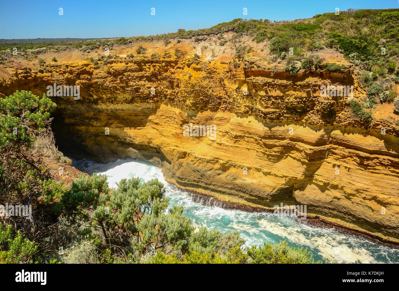 All shades of blue of the Pacific ocean. The Australian coast Stock ...