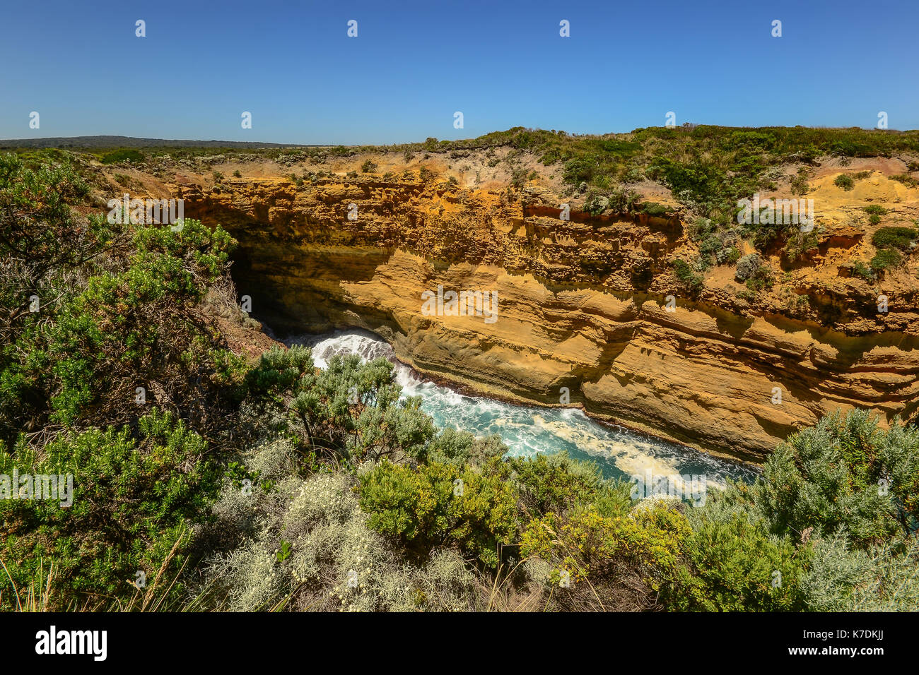 All shades of blue of the Pacific ocean. The Australian coast Stock ...