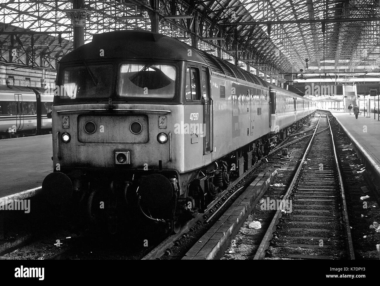 Class 47 locomotive at Manchester Piccadilly Station Stock Photo - Alamy
