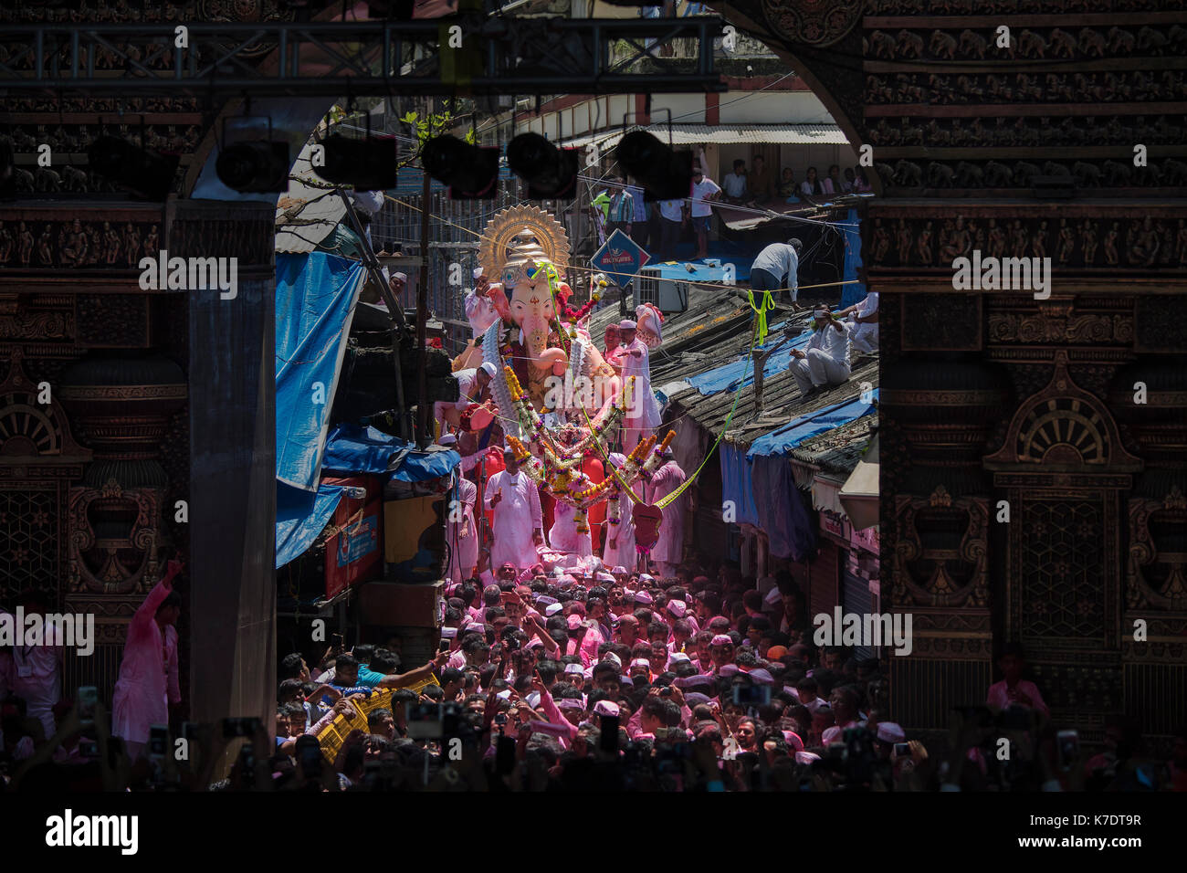 The image of Ganpati for Elephant headed lord the famous lalbaug cha ...