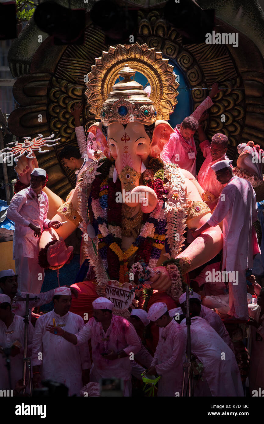 The image of Ganpati for Elephant headed lord the famous lalbaug cha ...