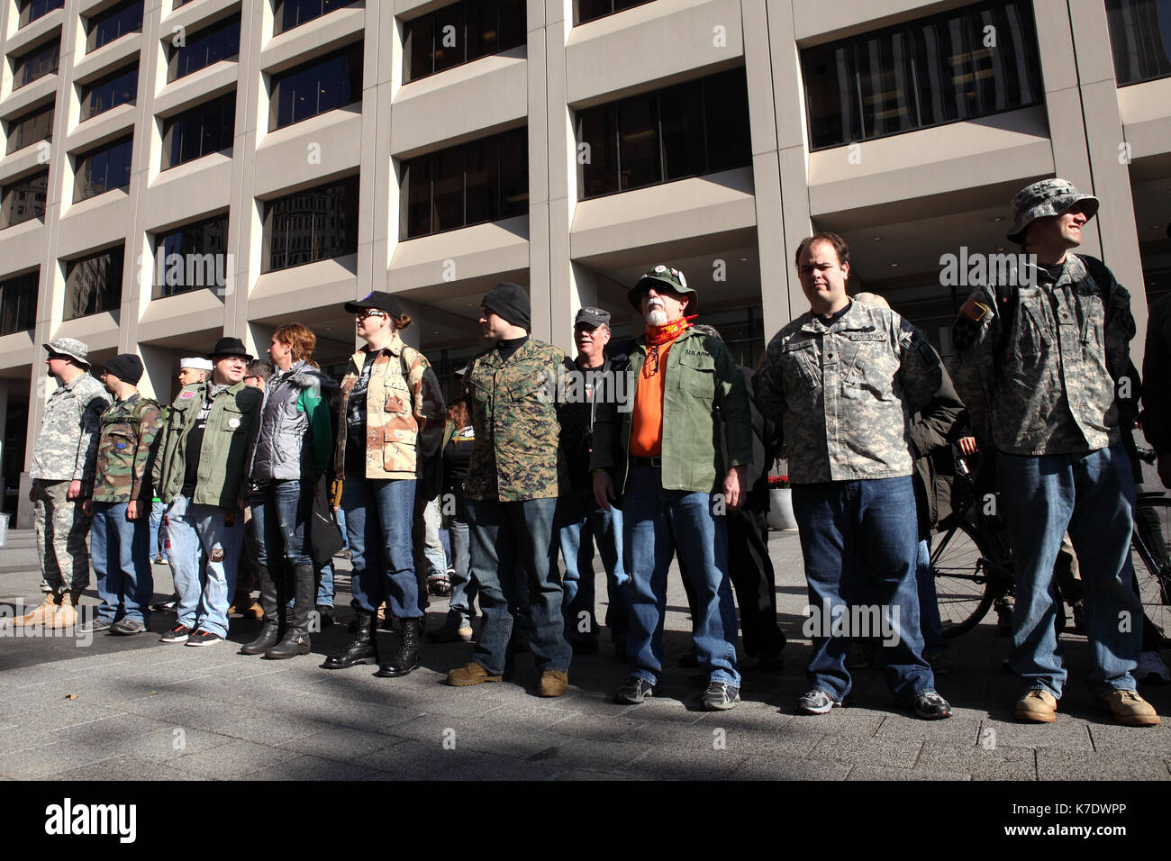 Veterans of the U.S. military gather at the Vietnam Veteran's Plaza ...