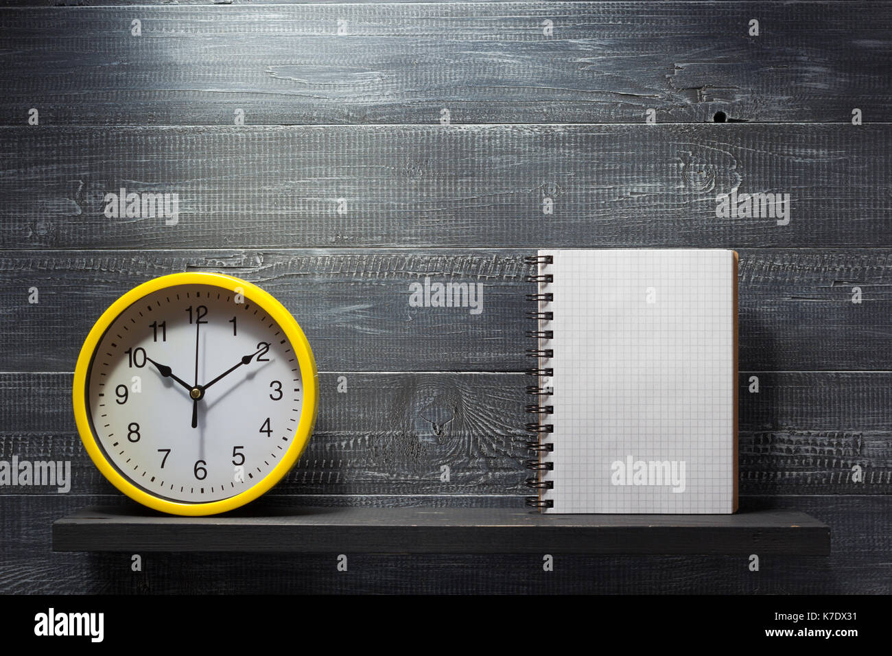 wall or alarm clock watch at abstract background texture Stock Photo ...