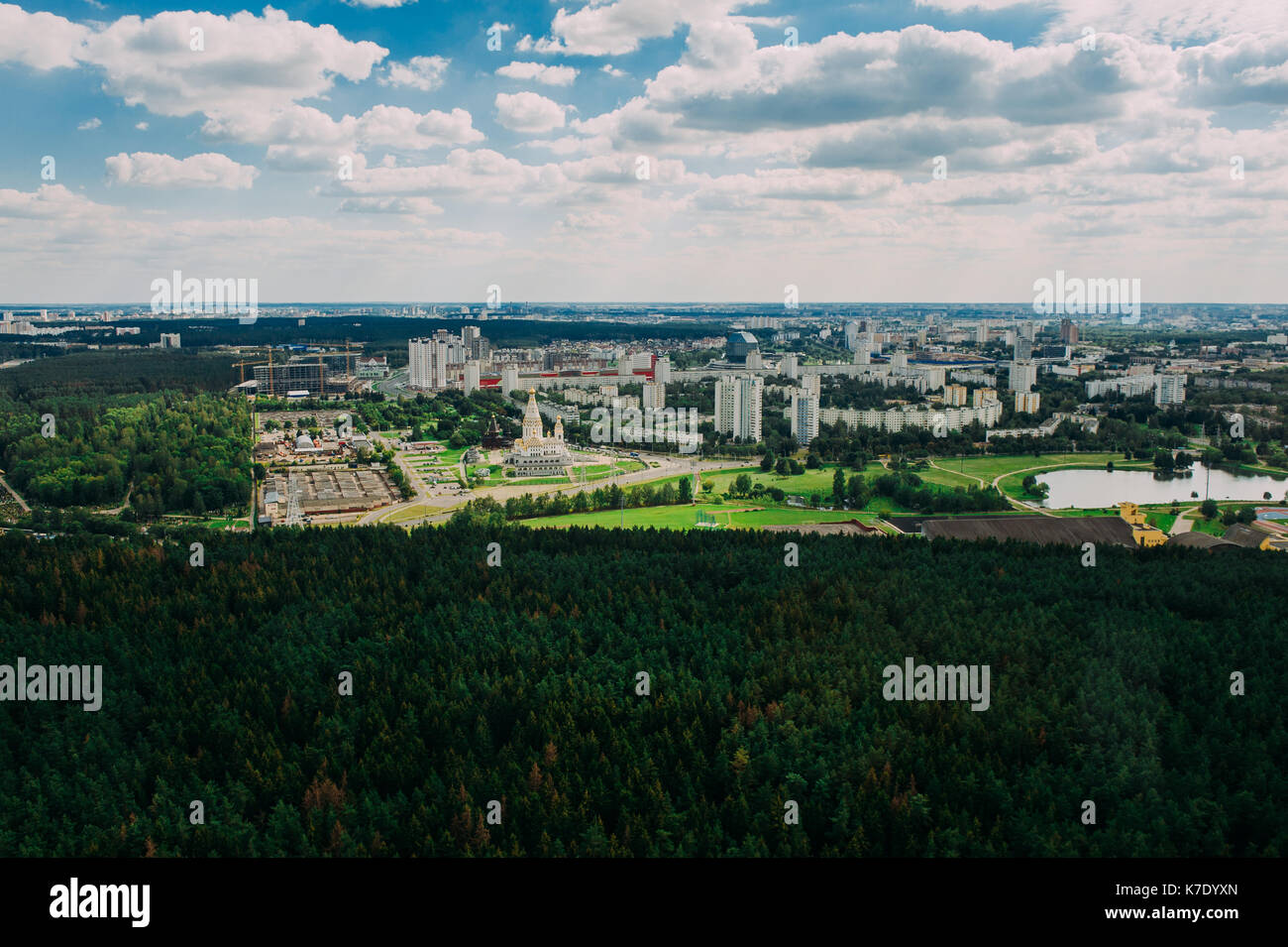 Nature in Belarus. View from helicopter, Minsk Stock Photo - Alamy