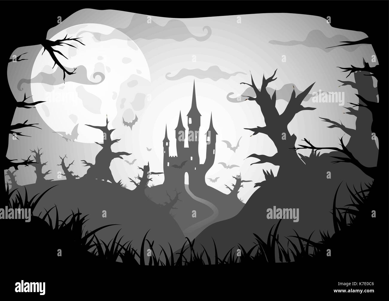 Dramatic sky clouds black and white Stock Vector Images - Alamy