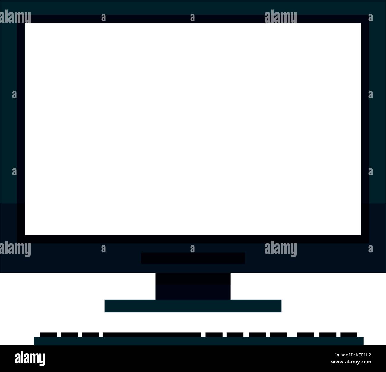 computer monitor and keyboard icon image Stock Vector Image & Art - Alamy