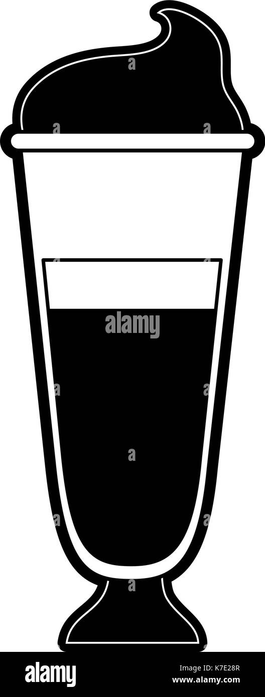 Milkshake glass icon Black and White Stock Photos & Images - Alamy